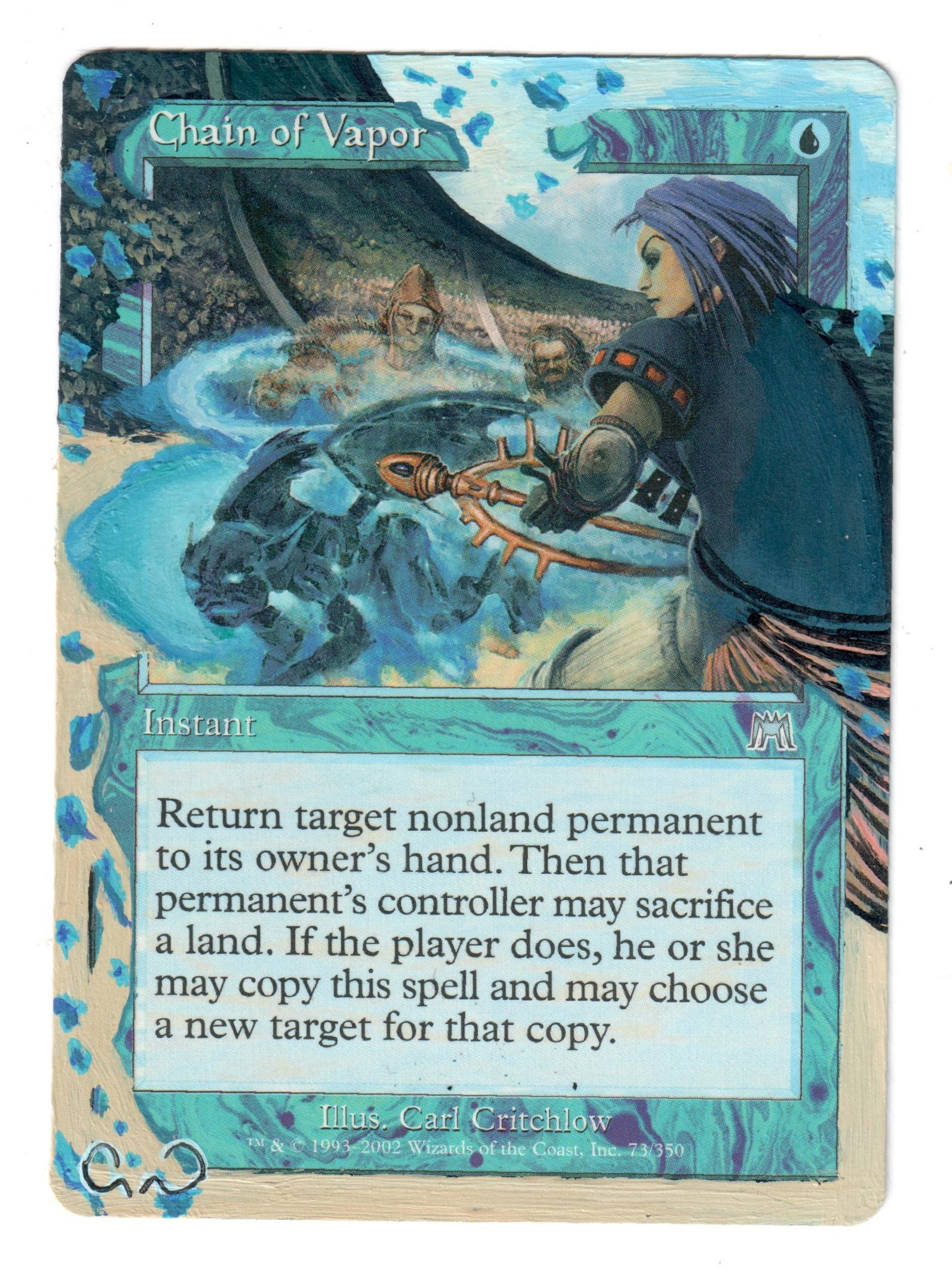 Chain of Vapor Altered Art MTG Magic Cedh Blue Instant Staple - Etsy UK