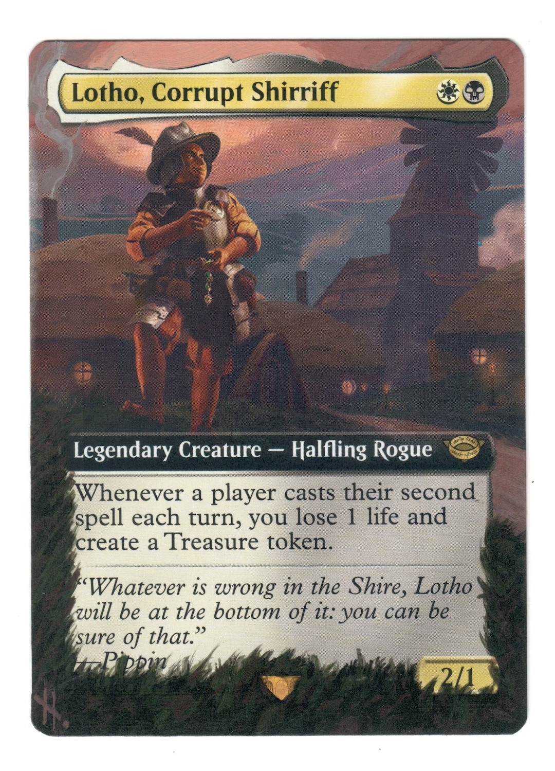 Lotho Corrupt Shirrif Altered Full Art MTG Magic CEDH Commander Treasure Token - Etsy