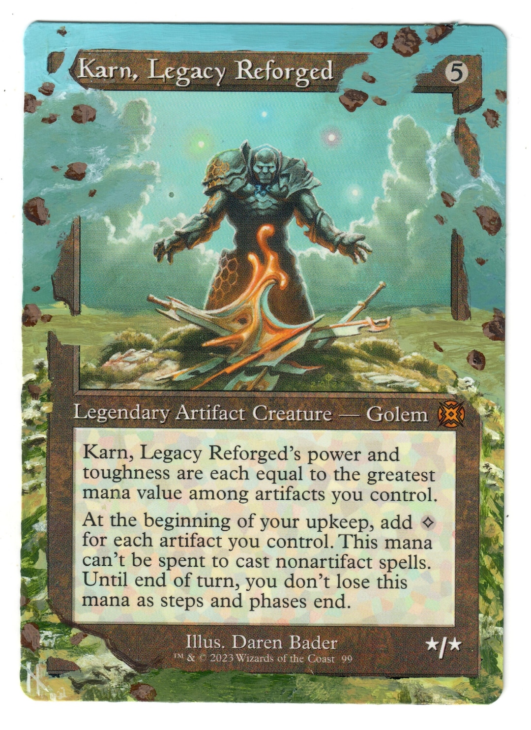 Karn Legacy Reforged Altered Art MTG Retro Legendary Artifact Creature ...