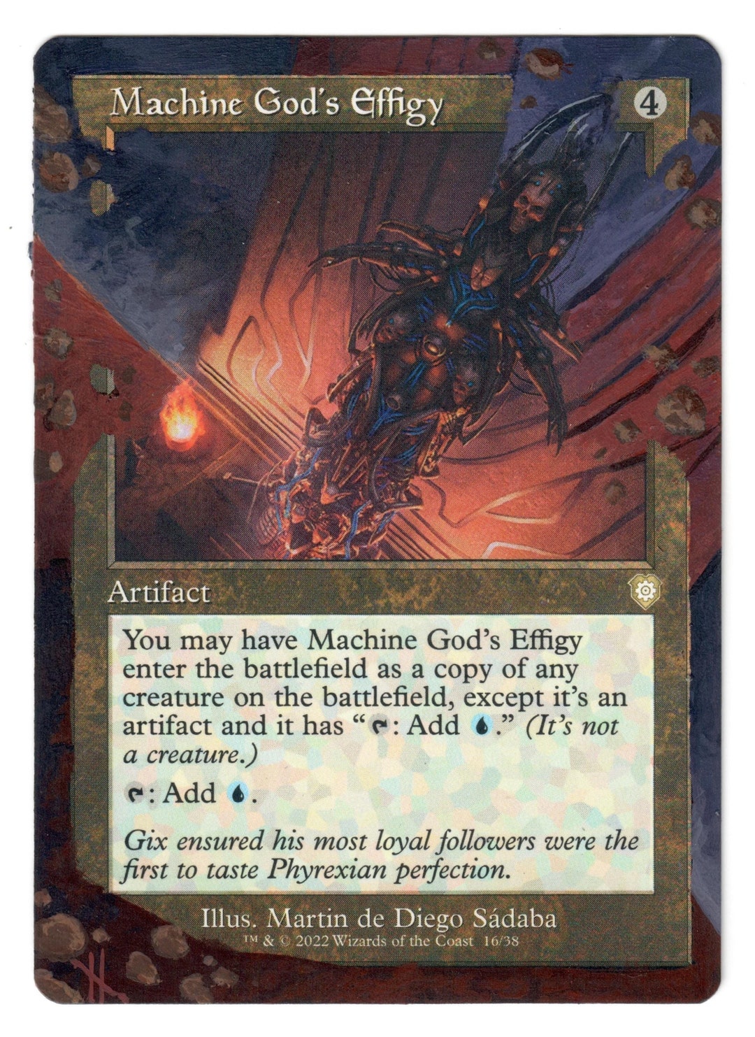 Machine Gods Effigy Full Art Magic TG CEDH Retro Frame Old School Copy ...
