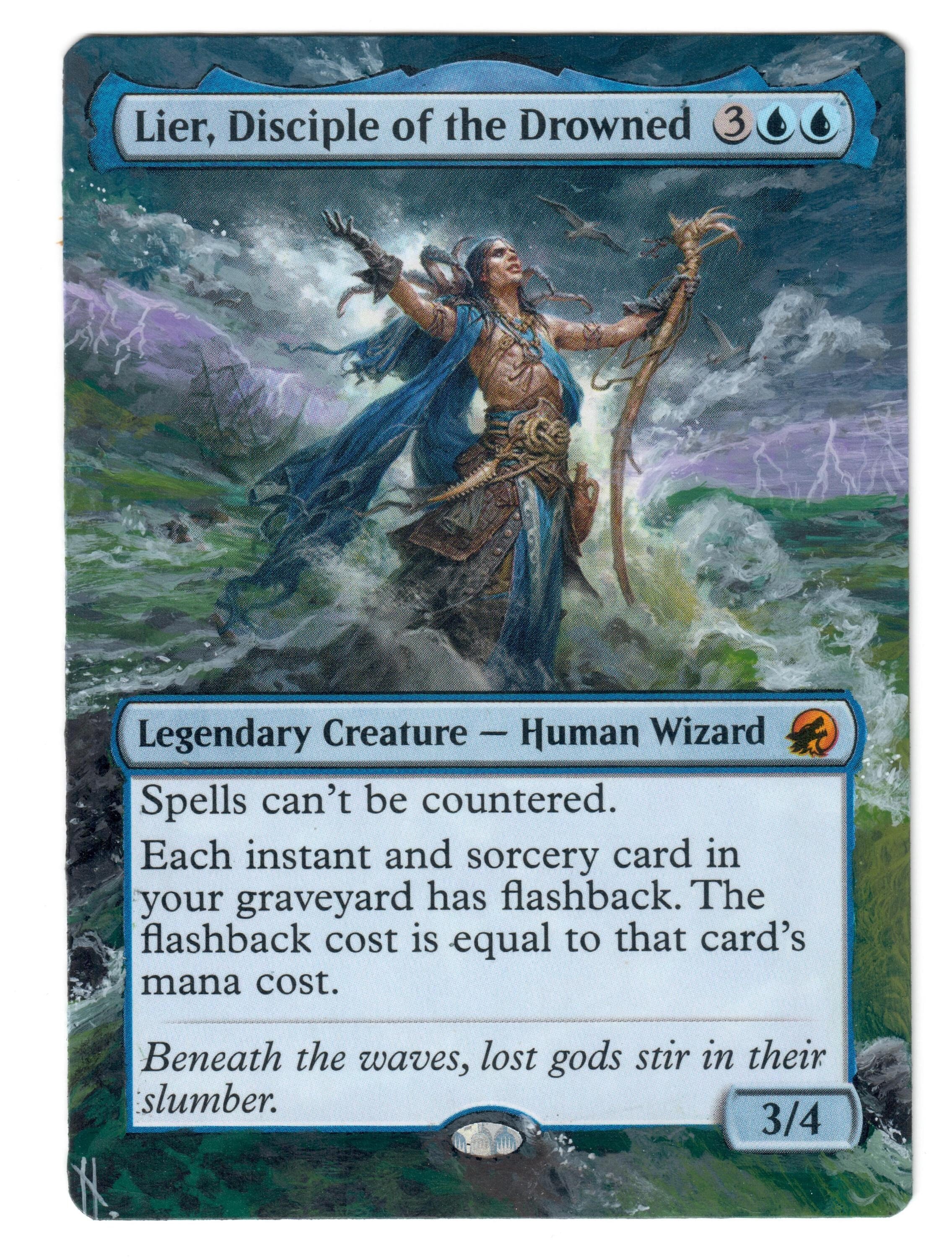 Lier, Disciple of the Drowned Altered Art MTG Extended Spells Can't Be ...