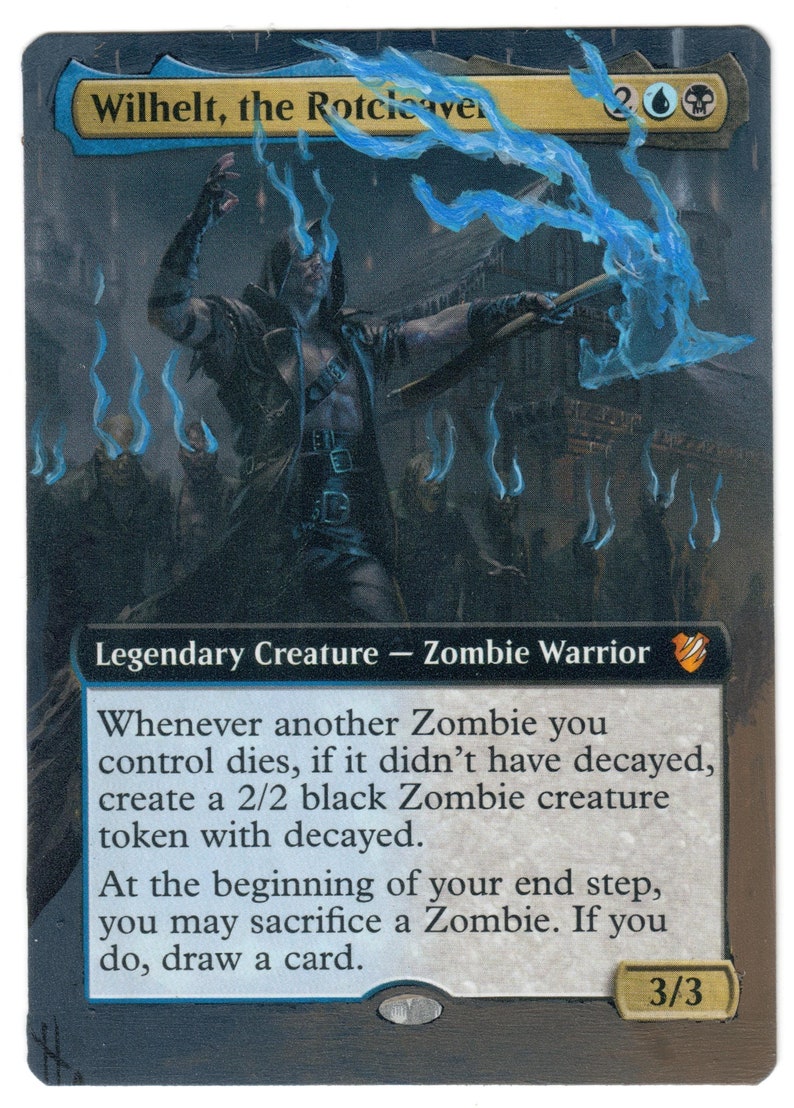 Wilhelt the Rotcleaver Full Art Altered MTG Magic EDH Commander Zombie ...