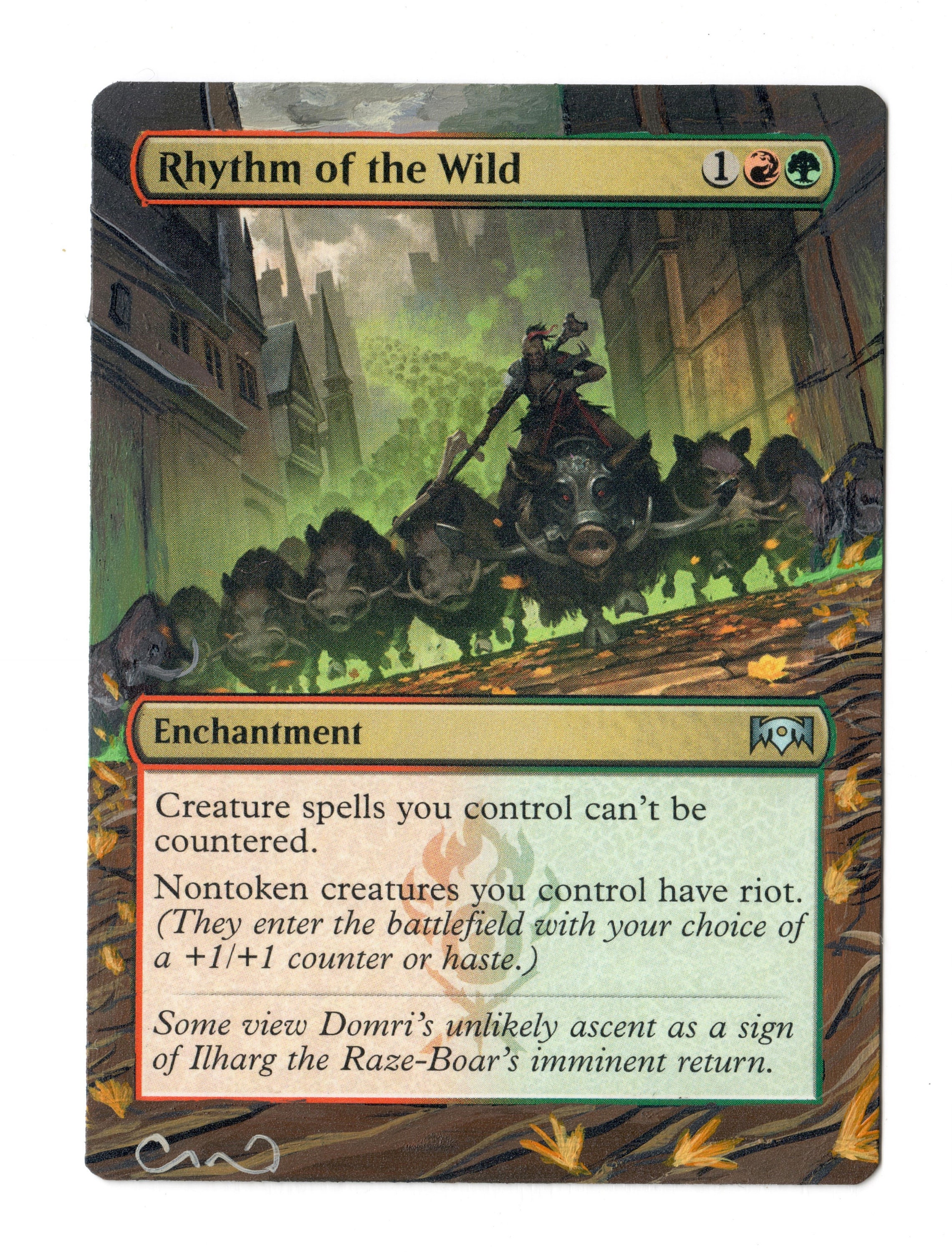 Rhythm of the Wild Altered Full Art MTG Magic Commander EDH Enchantment ...