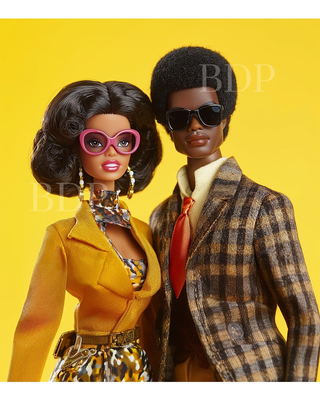 Barbie and Ken Stylish Couple Print, Wall Art, Physical Print, Black ...