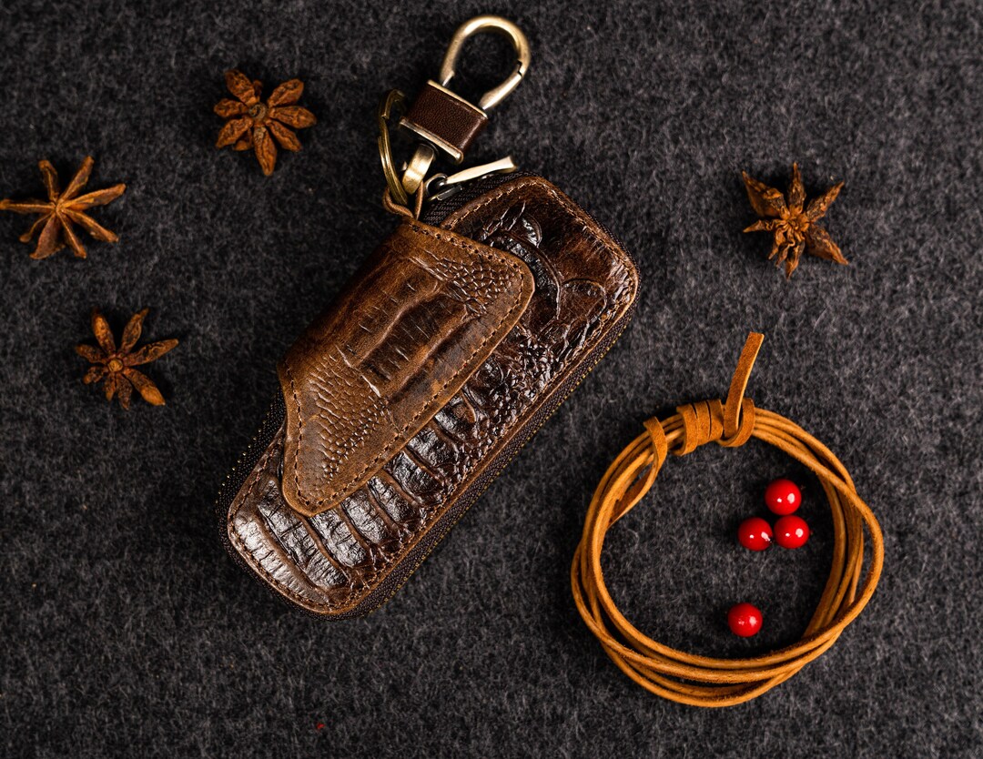 Zipper Leather Car Key Case,best Car Cover,genuine Leather Key Holder ...