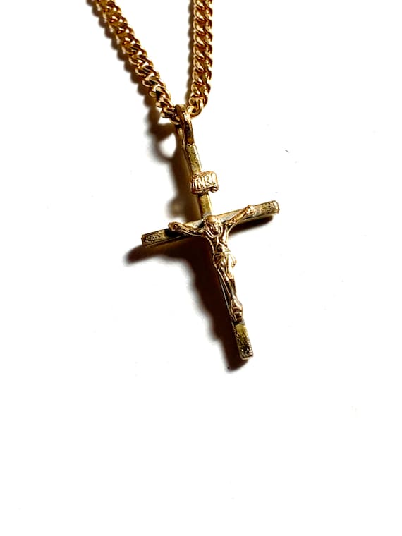 Antique 14k gf cross pendant. - Gem
