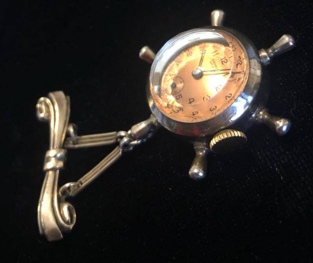 Art Deco 10k Rolled Gold Swiss Wind up Brooch Watch With 15 Jewels ...