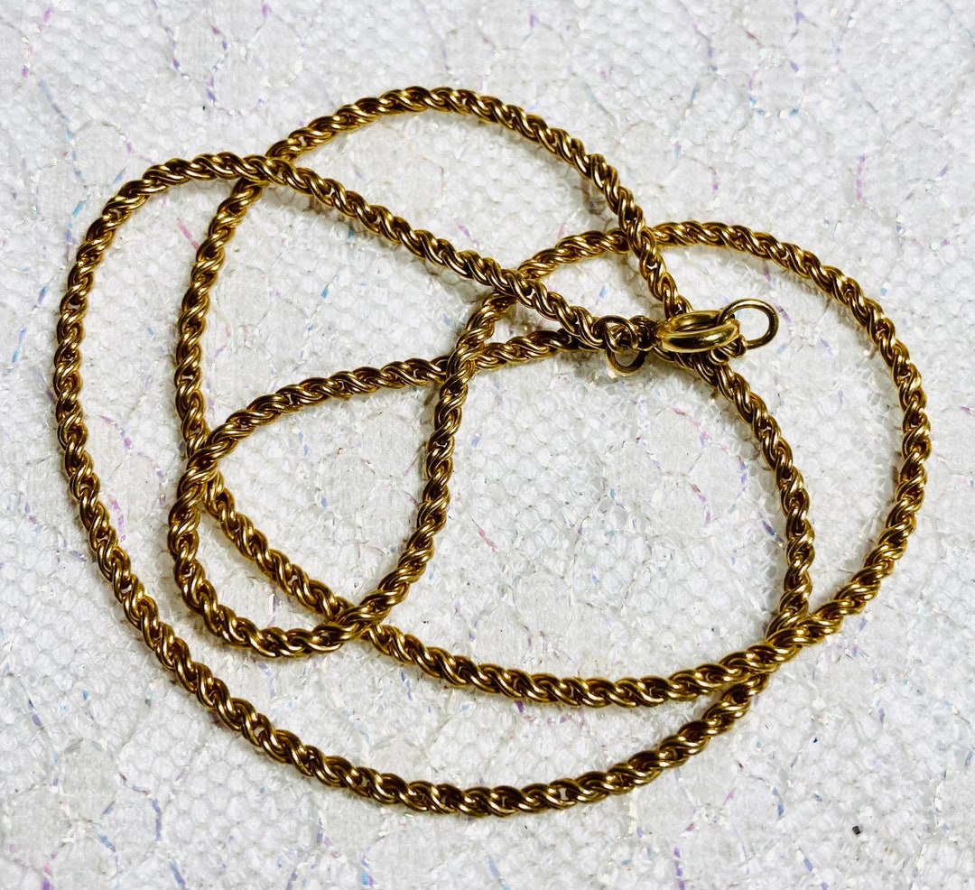 Vintage Thick Wheat Link Twist 12k Gold Filled Chain. Hallmarked 12k GF ...