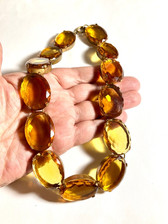 Antique Georgian to Victorian topaz glass paste rivie… - Gem