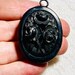 Victorian Whitby Jet Black Rose Mourning Pendant. Era 1830-1880. Rare ...