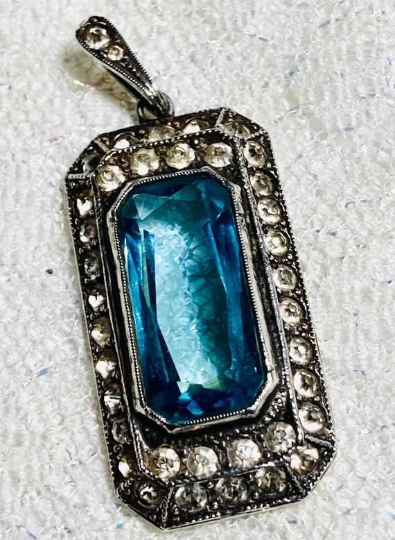 1900s blue victorian glass - Gem