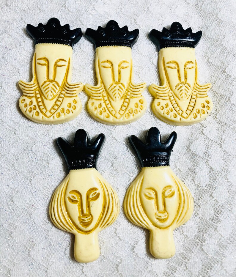 Rare Antique King & Queen Buttons. Early Plastics-cellulose - Etsy