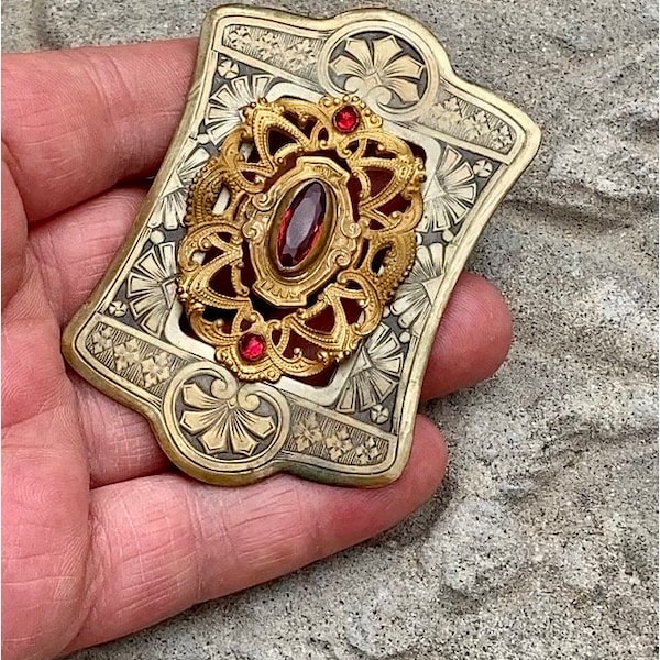 Pinchbeck Brooch - Etsy