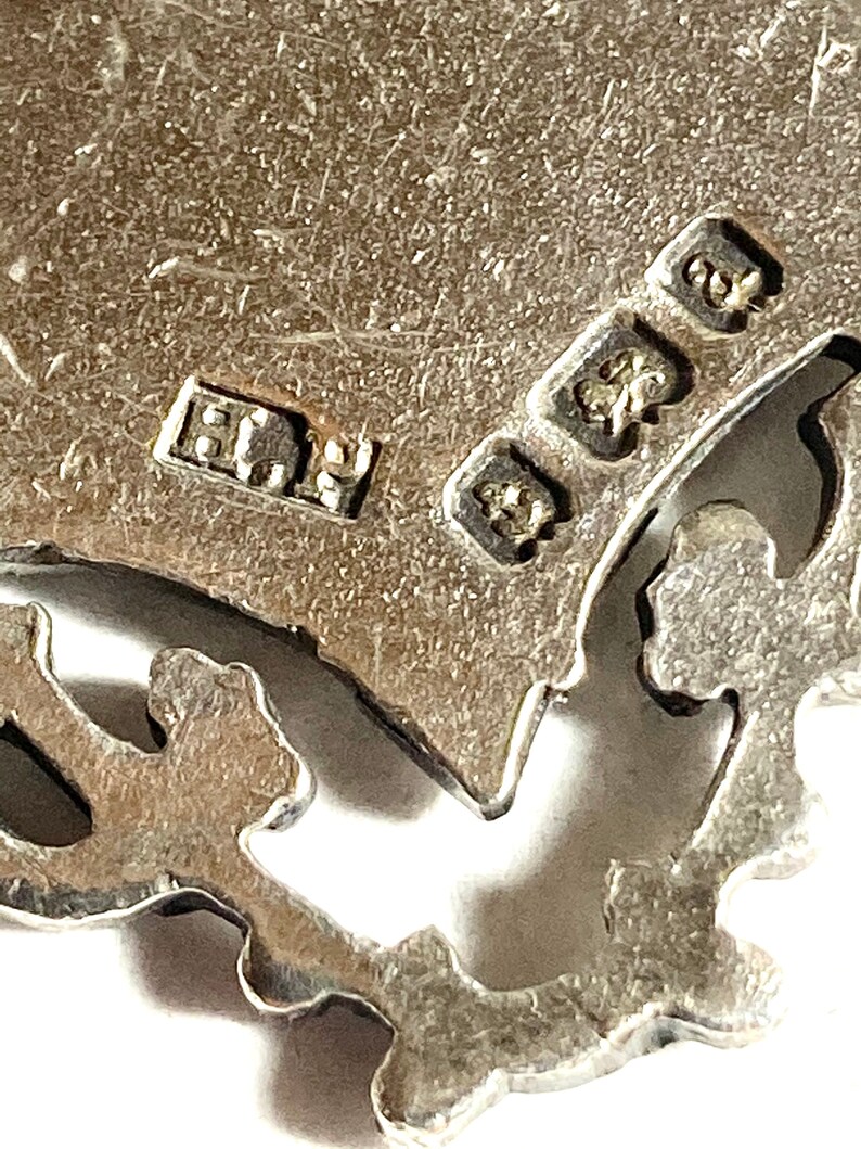 Antique Victorian Shield Fob Pendant in Sterling Silver With English ...