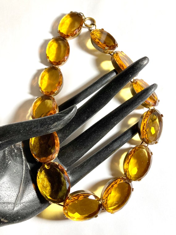 Antique Georgian to Victorian topaz glass paste rivie… - Gem