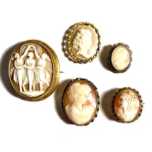 Antique Victorian to Georgian Rare Cameo Brooches Each Sold Seperately ...