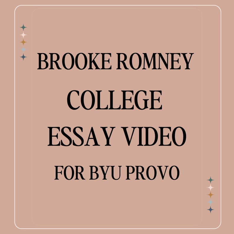 BYU Provo Essay Zoom Call With Brooke Romney - Etsy