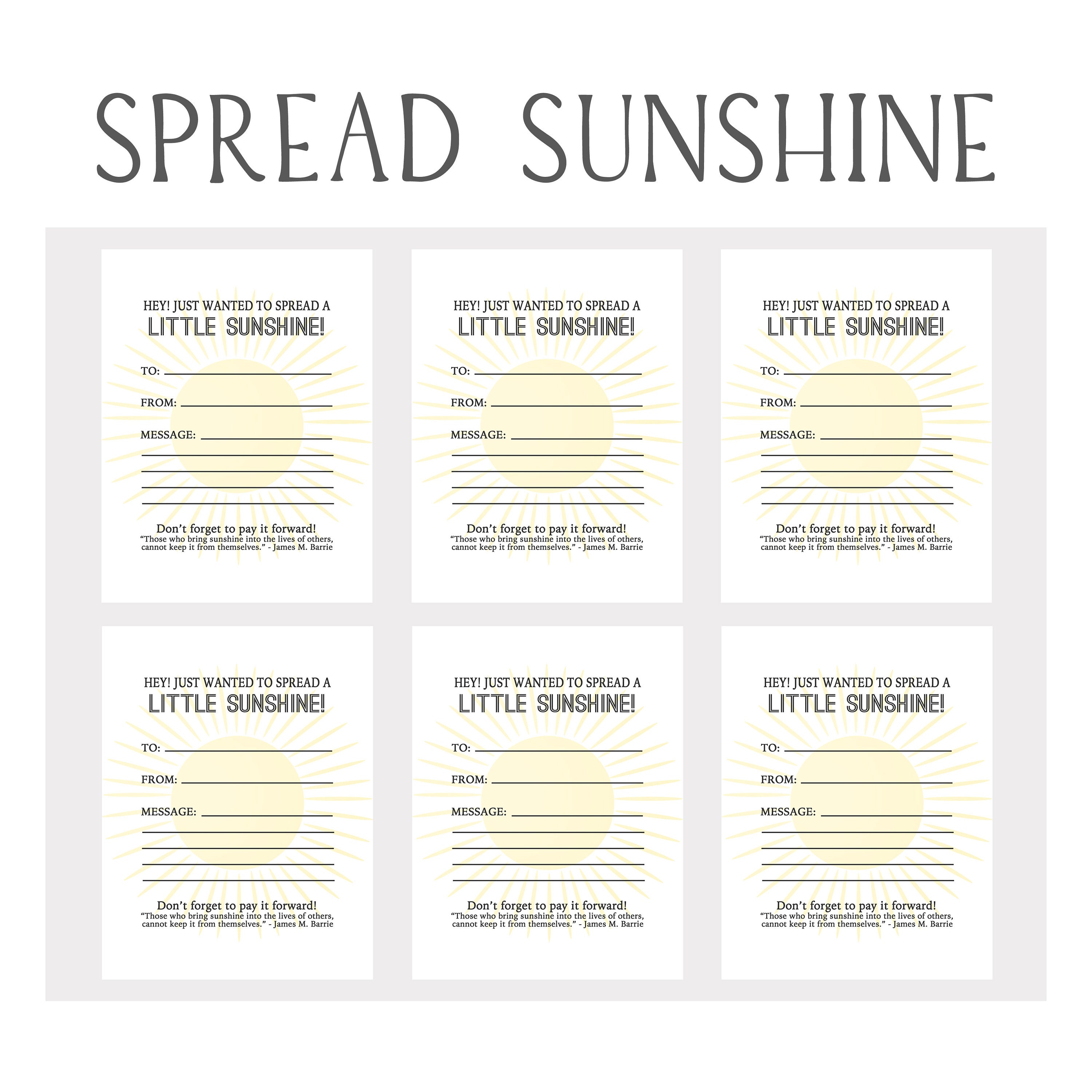 Spread Sunshine Compliment Card (mental Health Week) - Etsy