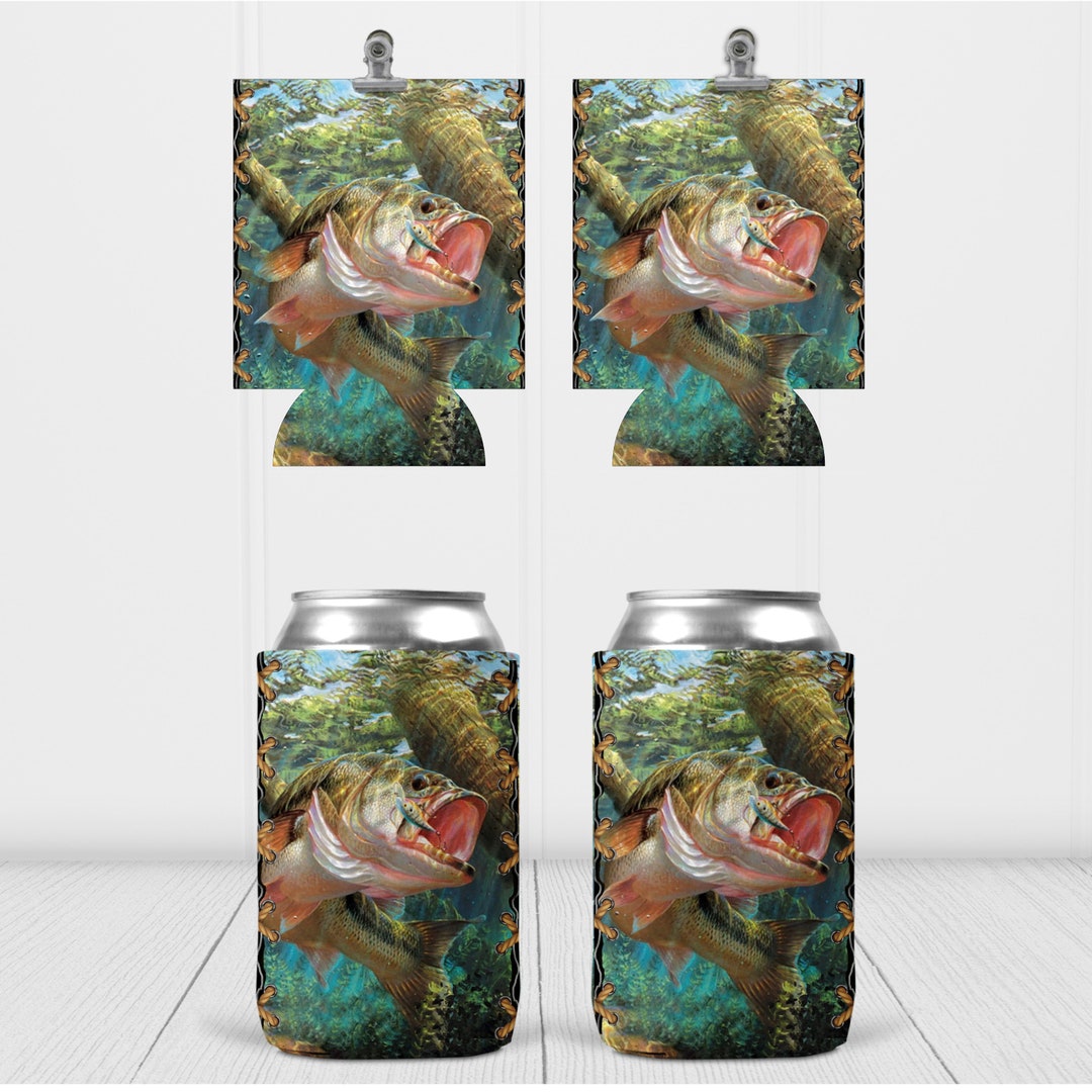 Bass Fishing Outdoors Soda Pop Beer Can Cooler Wrap - Etsy