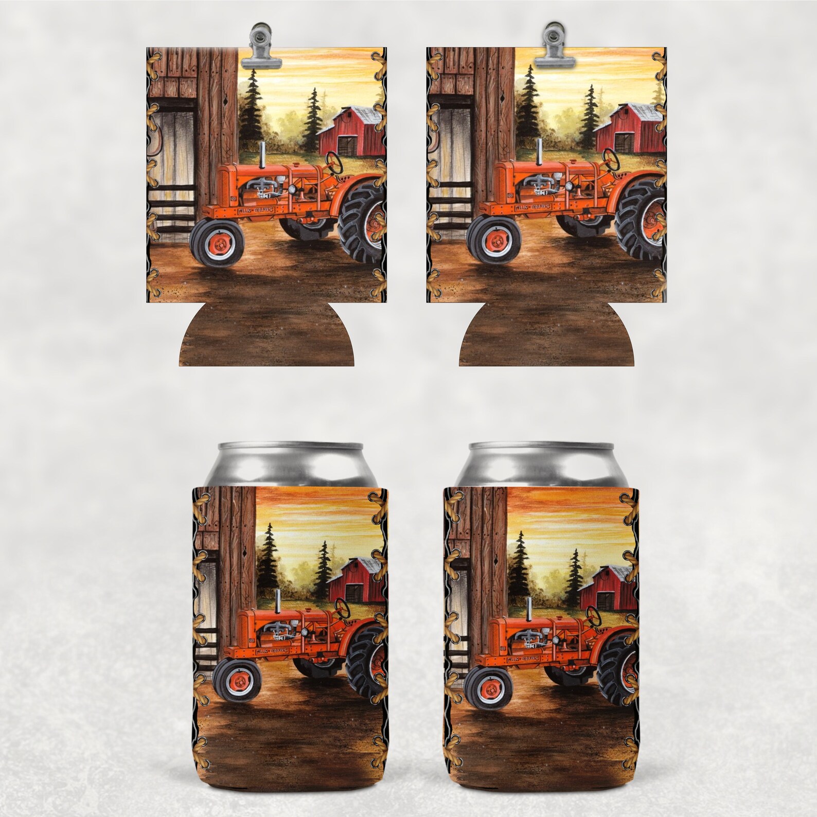 Tractor Barnyard Farm Can Cooler Can Can Can Wrap - Etsy