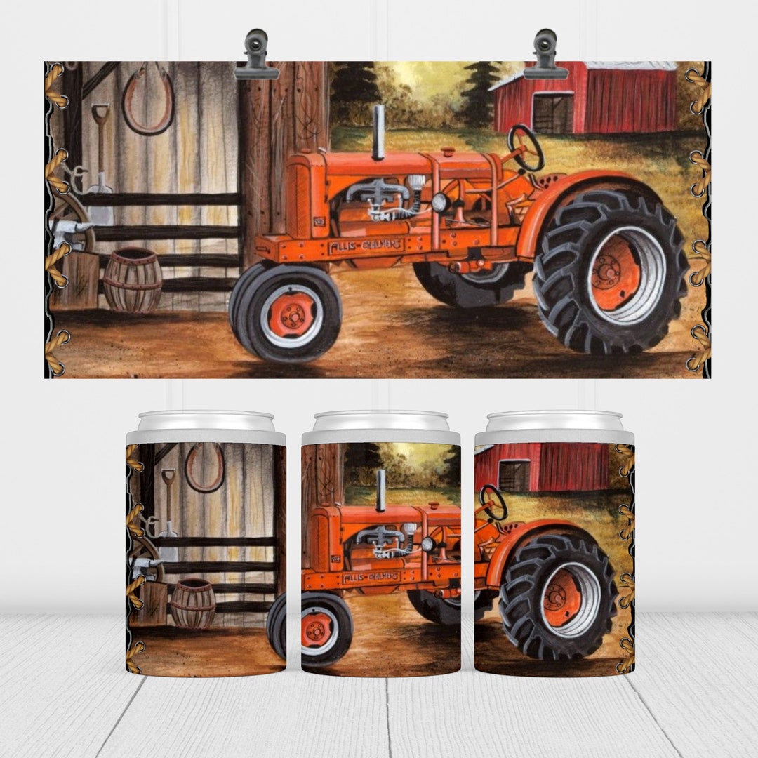 Orange Tractor, Barn Yard, Farm Life, Designs for Men, 12oz Thick ...