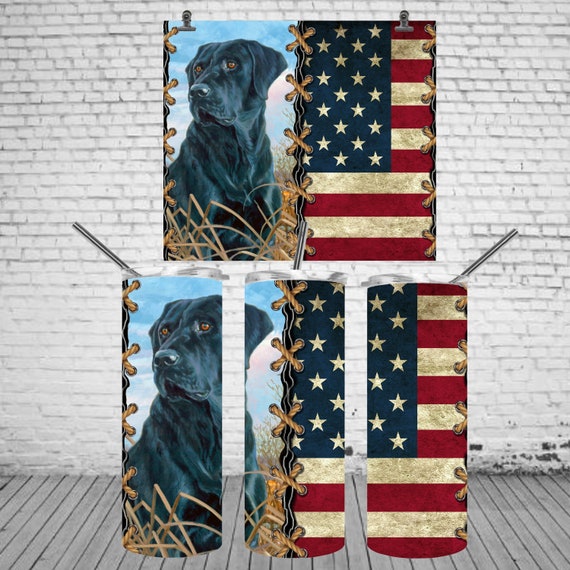American Flag Black Lab Duck Hunting Full Wrap Heat Press - Etsy