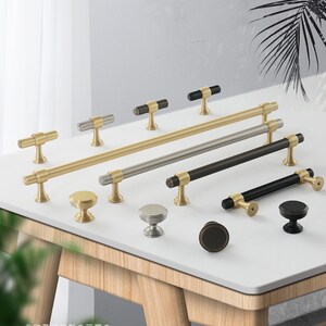 Gold Long Cabinet Pulls Brushed Silver Drawer Knobs Pulls - Etsy