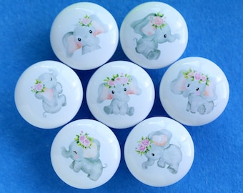 Jungle Animals Ceramics Drawer Handle Pulls, Nursery Knob Handle, Safari Animals Knobs for ...