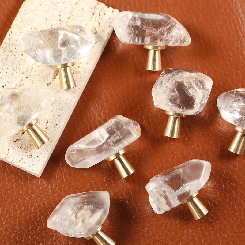 White Quartz Knob - Etsy