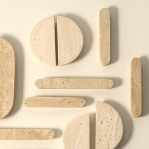 Natural Travertine Drawer Knobs Handles, Custom Engraved Art Travertine ...