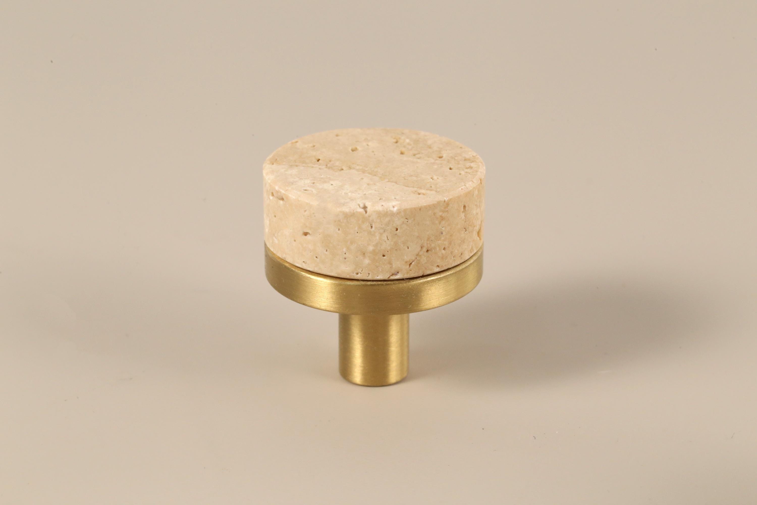 Natural Travertine Drawer Knobs Handles, Custom Engraved Art Travertine ...