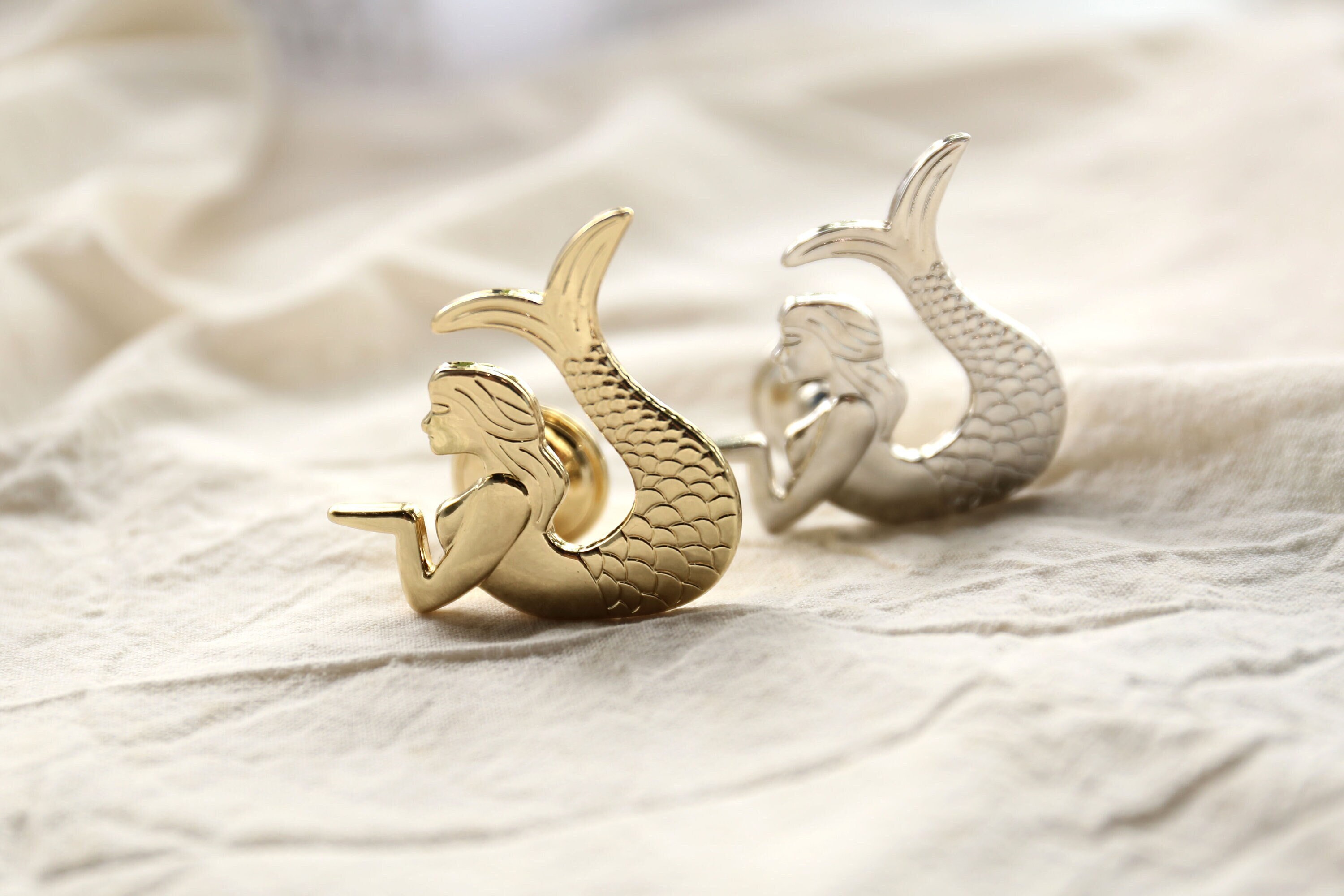 Mermaid Drawer Knobs Bronze Mermaid Cabinet Knobs Retro | Etsy