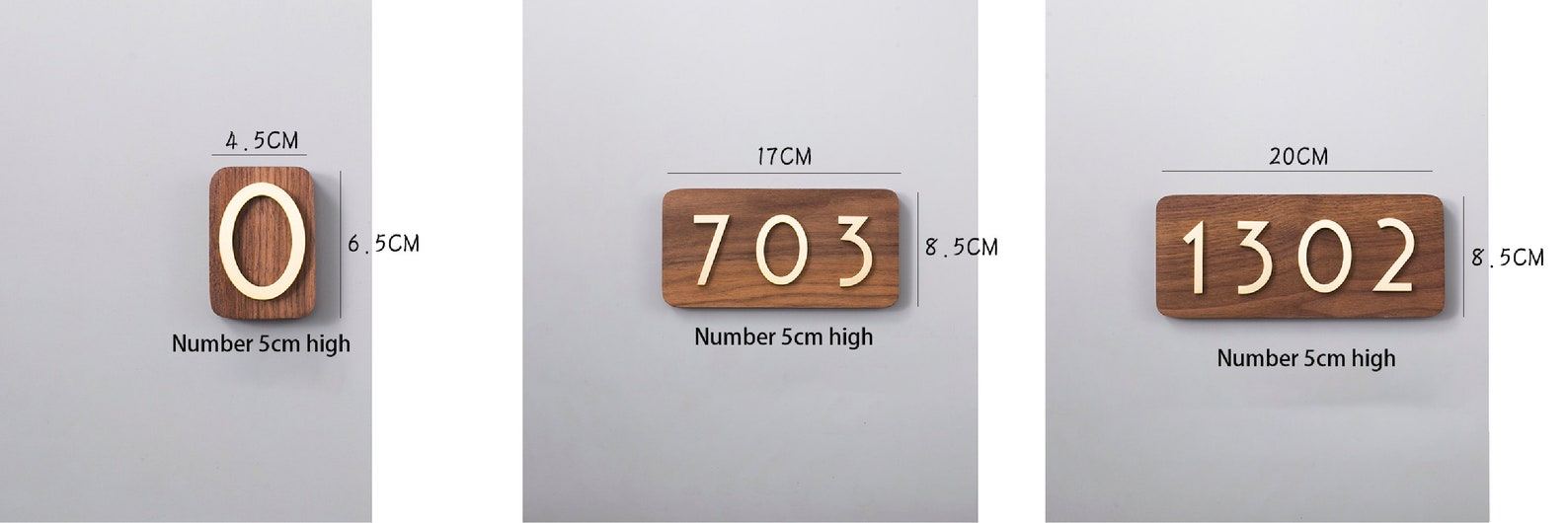 Elegant Brass House Door Numbers With Walnut Base/ Brass House - Etsy