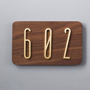 Modern Brass House Numbers Stickers/ Brass House Letter Sign / - Etsy