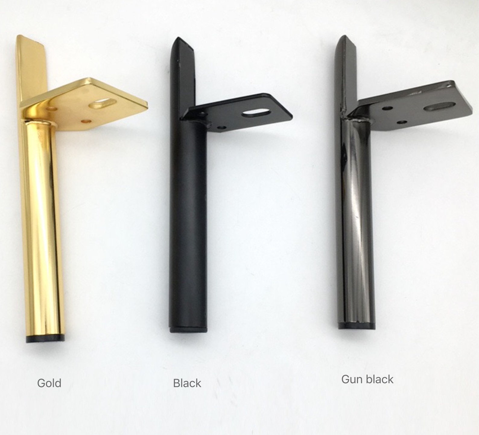 4pcs Black Silver Table Legs Credenza Feet DIY Modern | Etsy