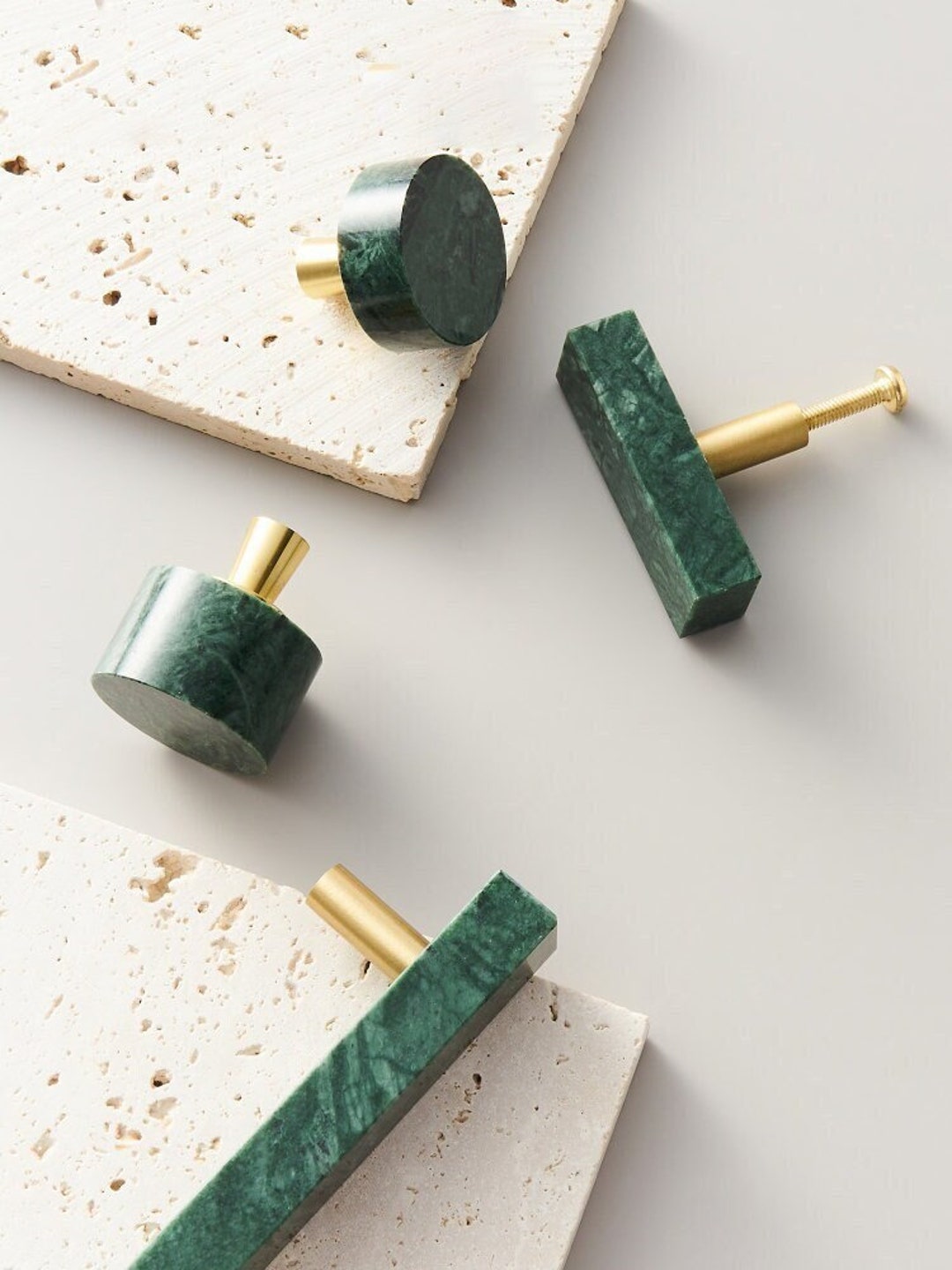 Green Marble Cabinet Pulls Crystal Drawer Knobs Pulls Handles/ - Etsy