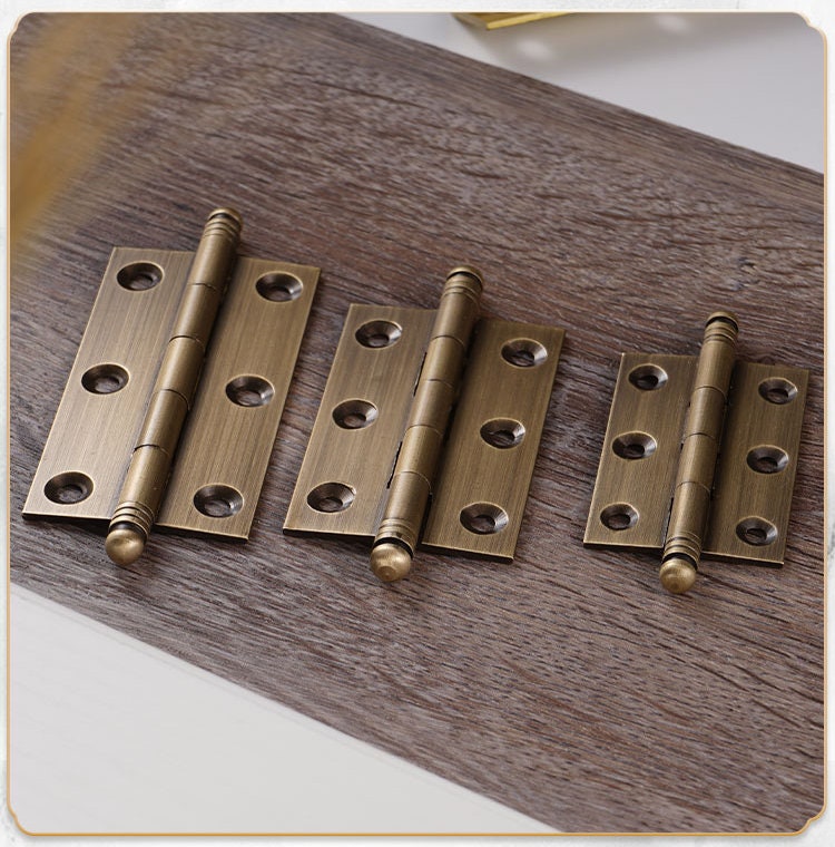 A Pair Antique Brass Cabinet Hinges Brass Door Hinges Etsy