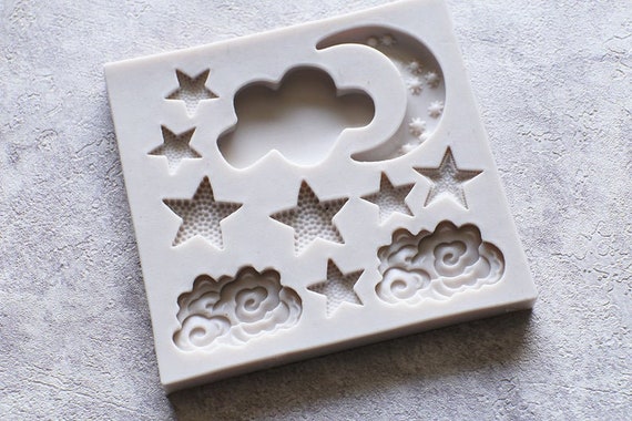 Moon Stars Clouds Silicone MoldCake DecorChocolate | Etsy