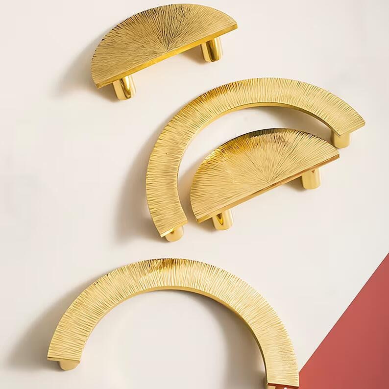 Hammered Solid Brass Round Knobs Round Cabinet Knobs Modern - Etsy