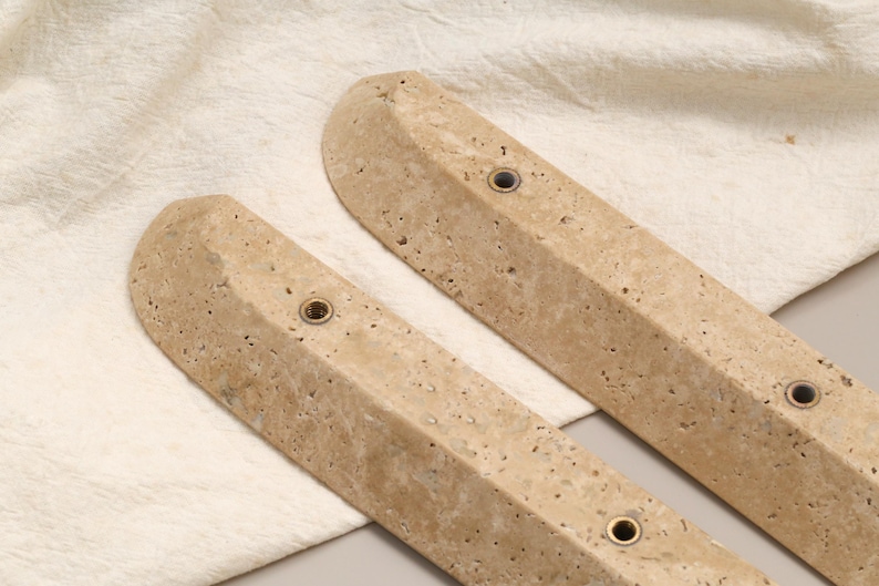 Poignées de boutons de tiroir en travertin naturel, poignées de boutons ...