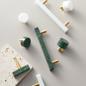 Natural Marble Cabinet Pulls Marble Crystal Drawer Knobs - Etsy