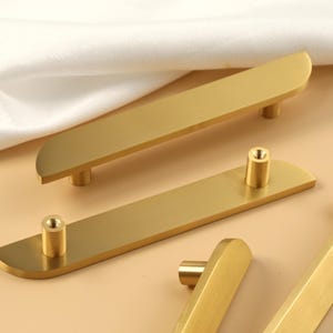 Solid Brass Cabinet Handles Gold Leaves Drawer Knobs Pulls Handles, Art Deco Dresser Knobs Pull ...