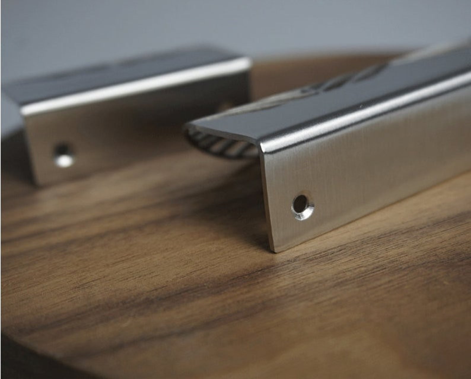 Leaf Invisible Pulls Solid Nickel Cupboard Pulls Silver - Etsy