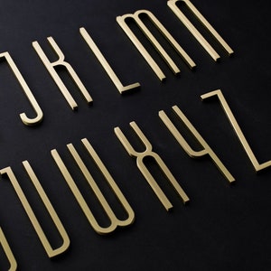 Modern Brass House Numbers Stickers/ Brass House Letter Sign / - Etsy