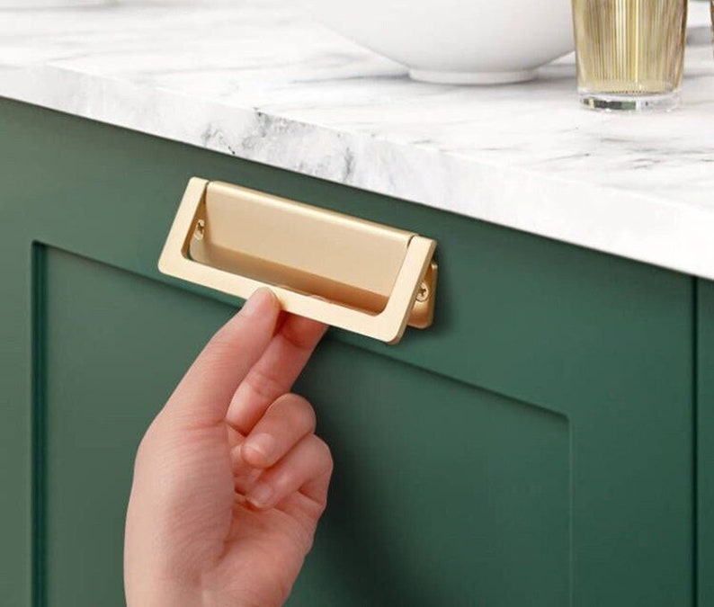 Drawer Knobs and Pulls Invisible Rectangle Pulls Ring Knobs - Etsy