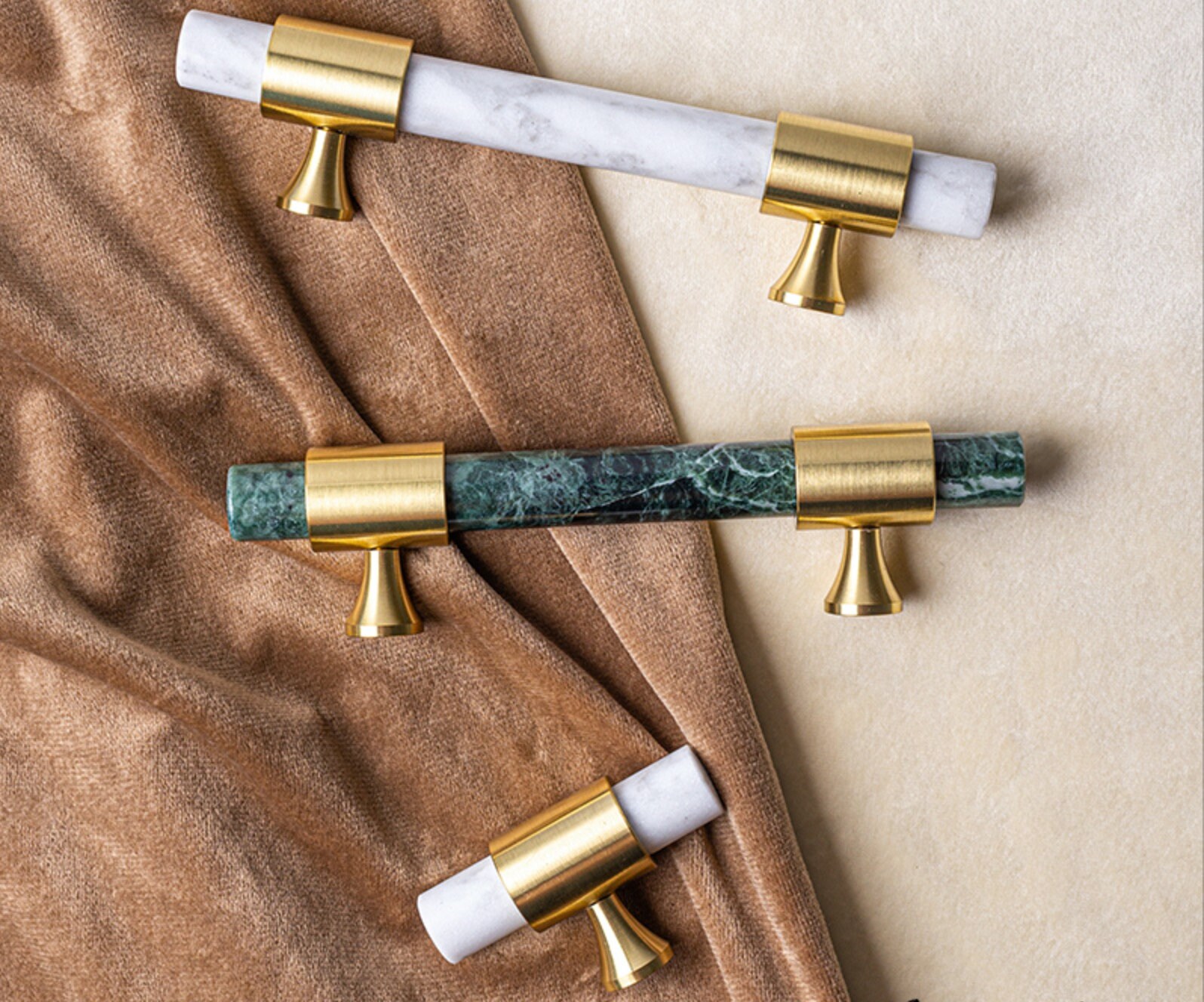 Nature Marble Cabinet Pulls Marble Drawer Knobs Pulls - Etsy UK