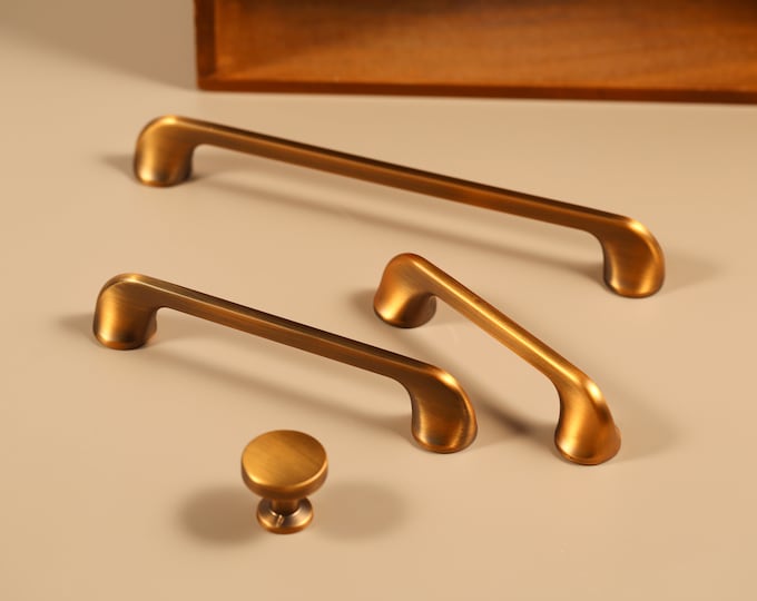 Adjustable Long Cabinet Pulls Knobs Bar Handles Brass Drawer Dresser ...