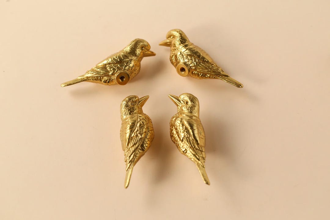 Brass Bird Cabinet Handle Knobs, Animals Drawer Knobs Handles Vintage Cupboard Dresser Knobs ...