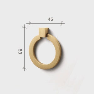 Drawer Knobs and Pulls, Invisible Rectangle Pulls, Ring Knobs, Gold ...