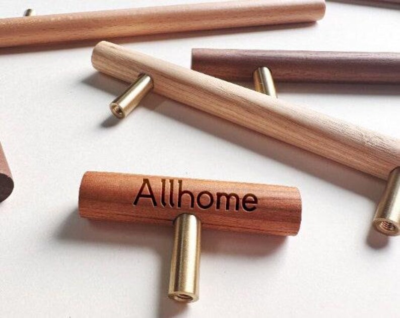 Nature Round Wood Cabinet Knob, Wood Drawer Knobs Handles, Custom ...